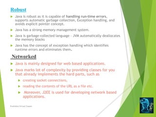Java features | PPT | Programming Languages | Computing