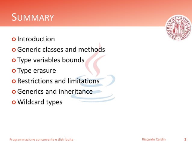 Java - Generic programming | PPTX