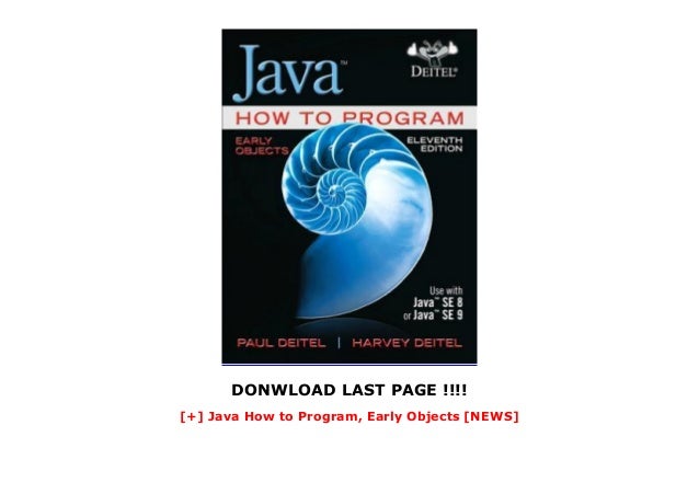 Java How To Program Early Objects News 