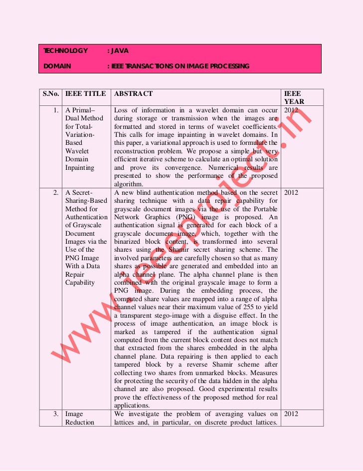 Java Image Processing Ieee Projects 2012 Seabirds Chennai Bangal