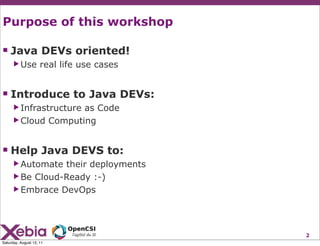 Workshop: Discover "Java Infrastructure as Code" with Amazon AWS | PDF