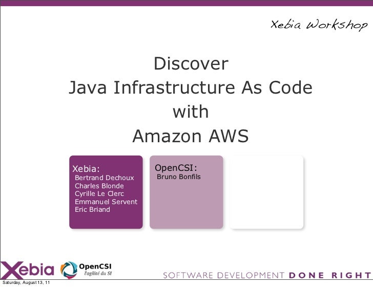Workshop: Discover "Java Infrastructure as Code" with Amazon AWS