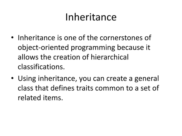Java Inheritance Ppt