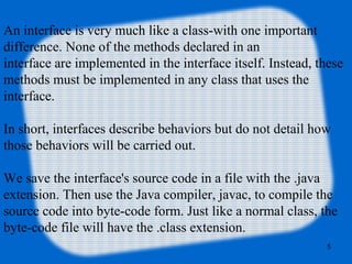 Java interface | PPT
