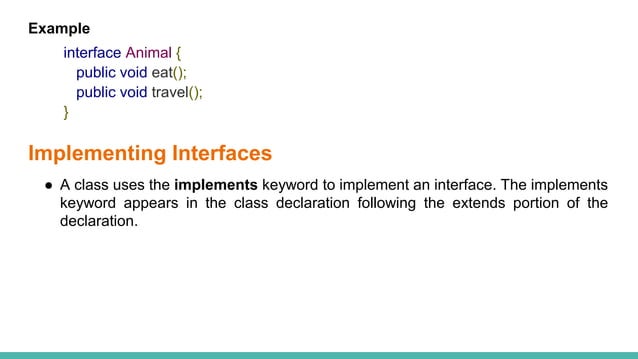 Java interfaces | PPTX