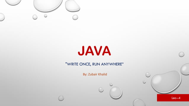 Java -lec-4 | PPT