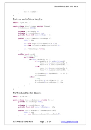 Java lejos-multithreading | PDF