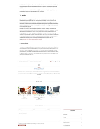 Top 10 Java Machine Learning Tools And Libraries | PDF