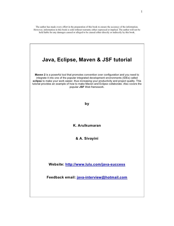 Java Eclipse Maven And Jsf Tutorial 8374