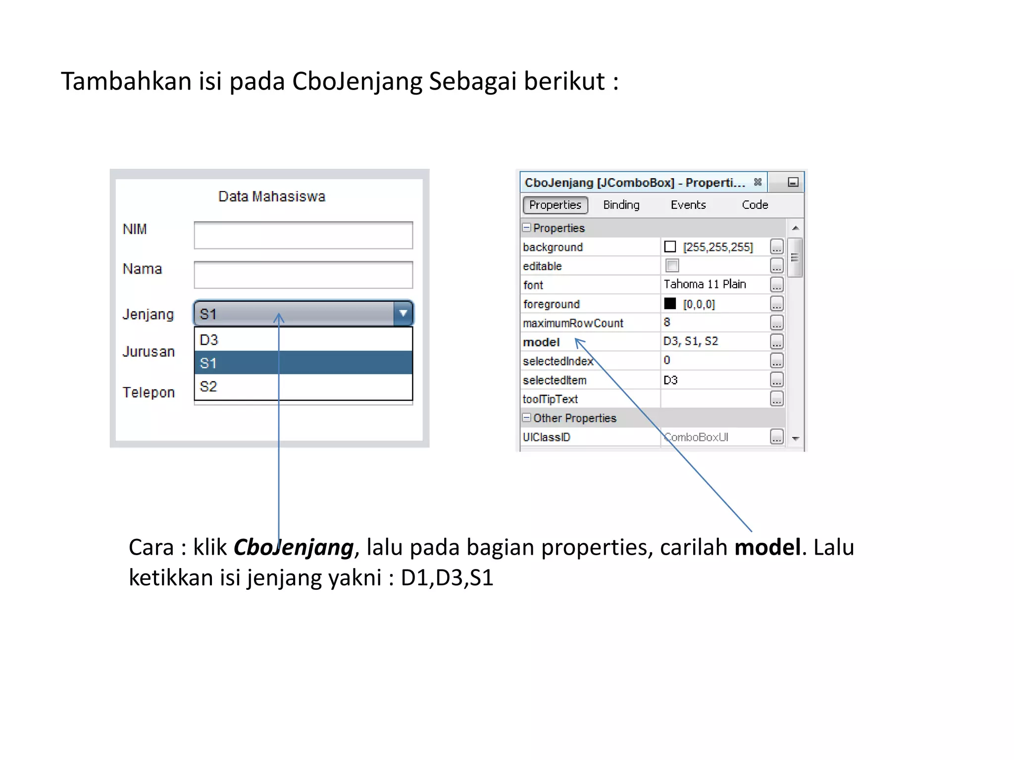 Java Membuat Form Data Mahasiswa Ppt