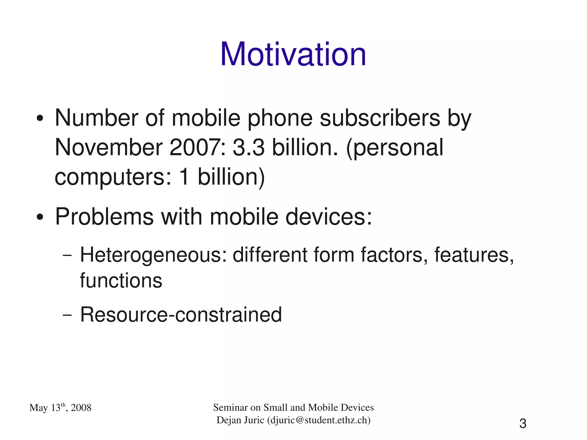 Java Micro Edition Platform And Android Seminar On Small And Mobile Devices Ppt