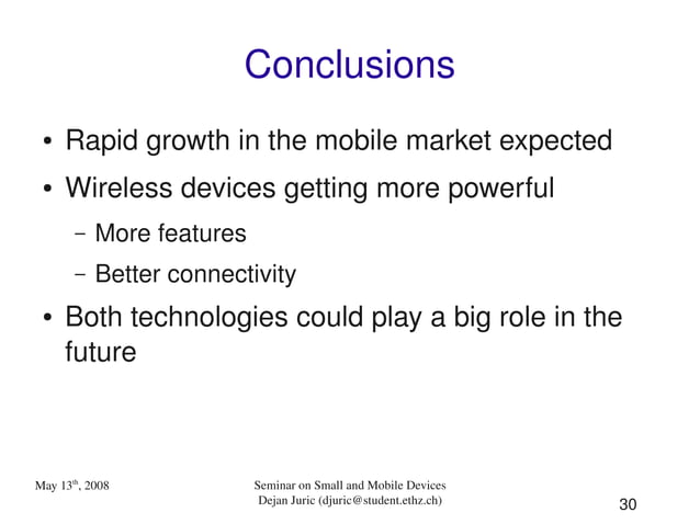 Java Micro Edition Platform And Android Seminar On Small And Mobile Devices Ppt