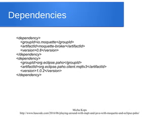MQTT and Java - Client and Broker Examples | ODP | Web Development | Internet