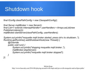 MQTT and Java - Client and Broker Examples | ODP | Web Development | Internet