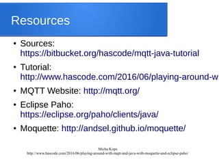 MQTT and Java - Client and Broker Examples | ODP | Web Development | Internet