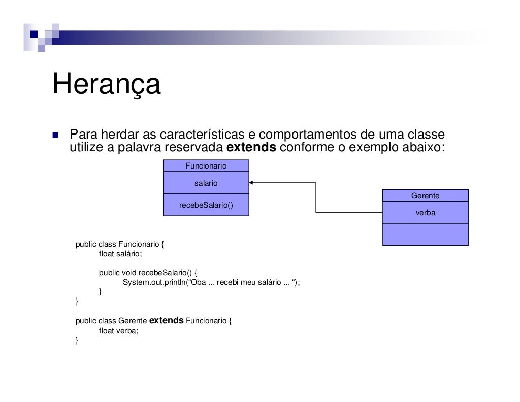 Java Orientação A Objetos Herança