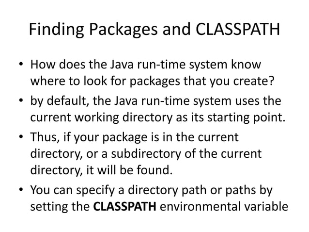 Java Packages Pptx Programming Languages Computing