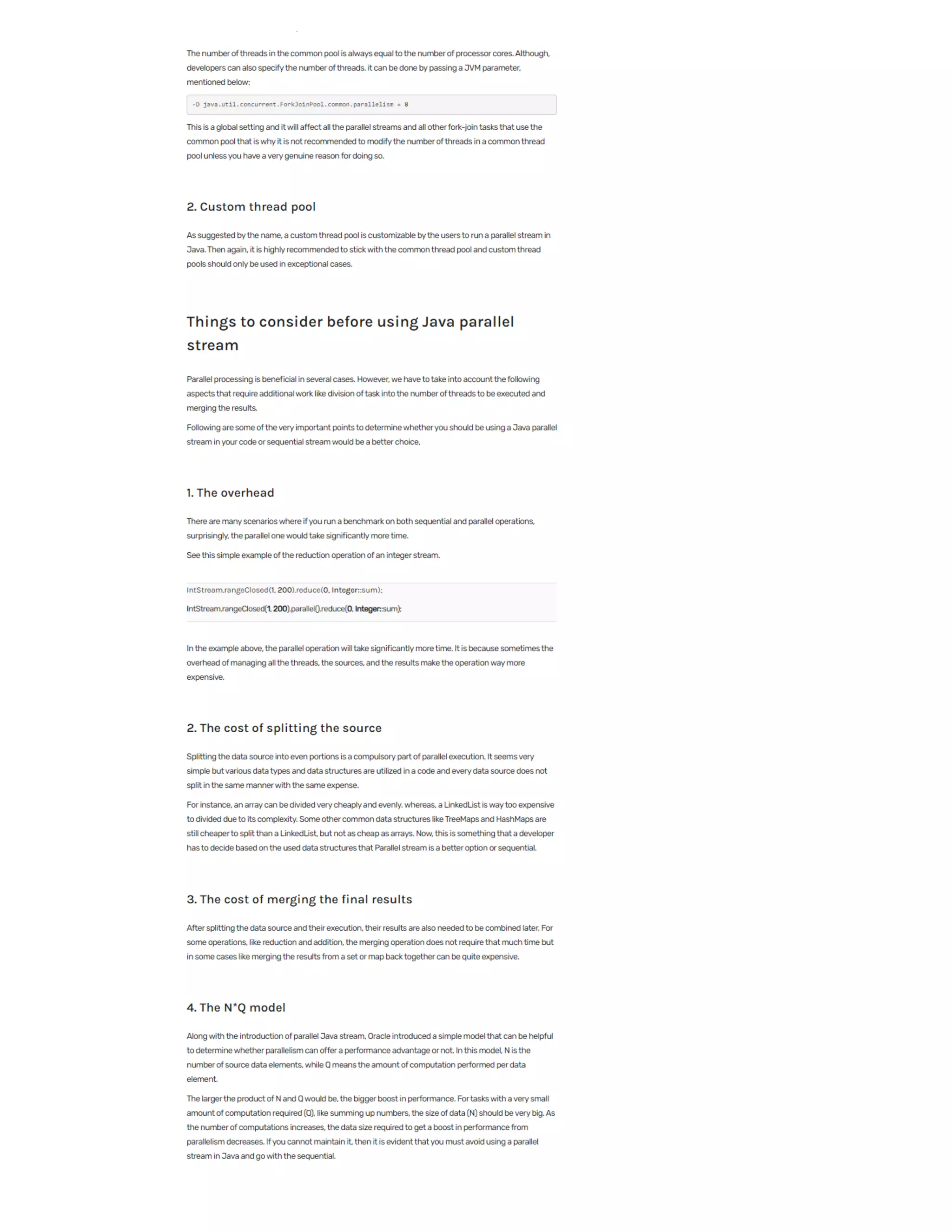 When To Use The Parallel Stream In Java | PDF