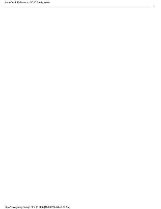 Java quick reference | PDF