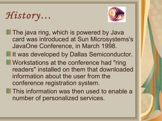 Java ring ppt | PPT