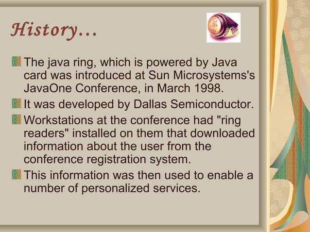Java ring ppt | PPT