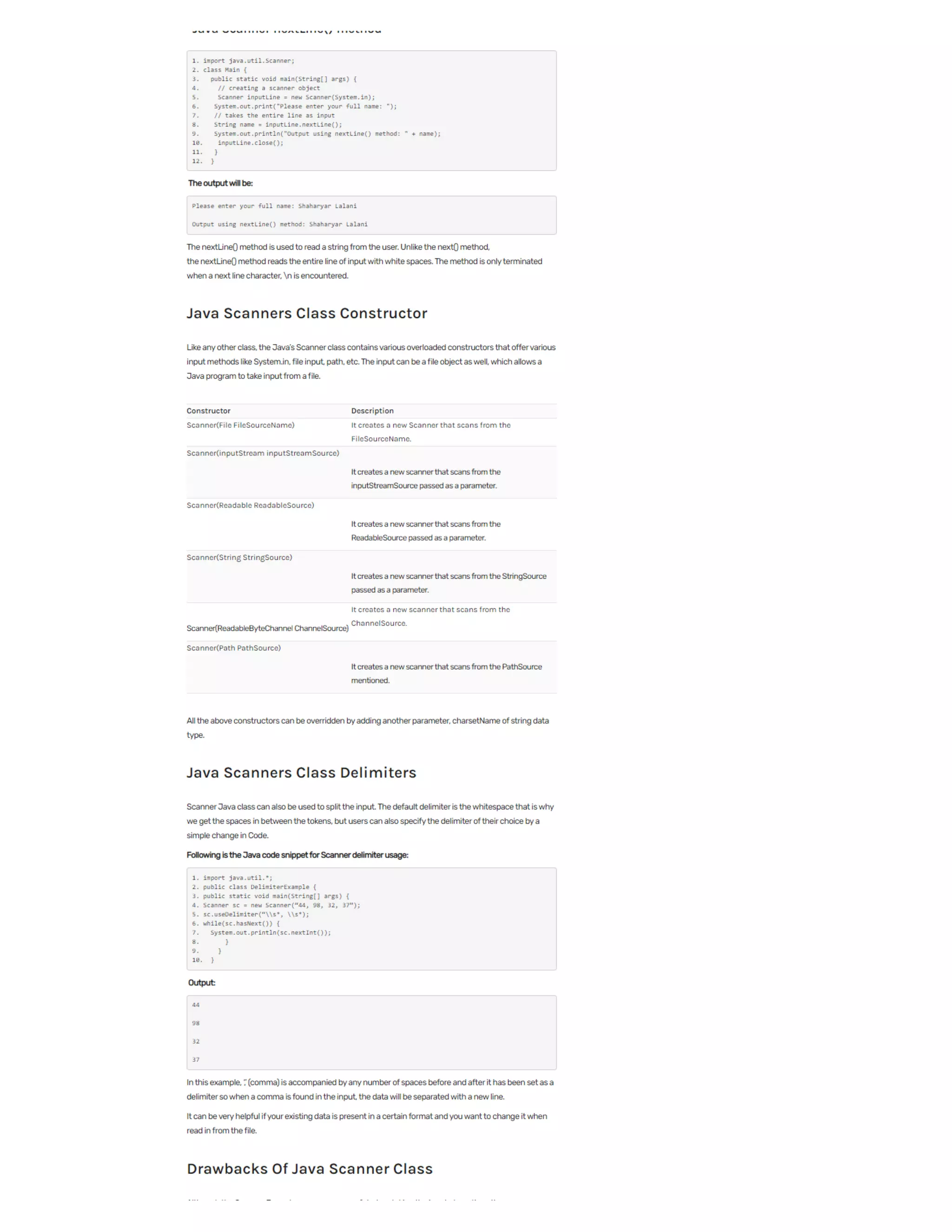 Java Scanner – Comprehensive Guide with Examples | PDF | Technology ...