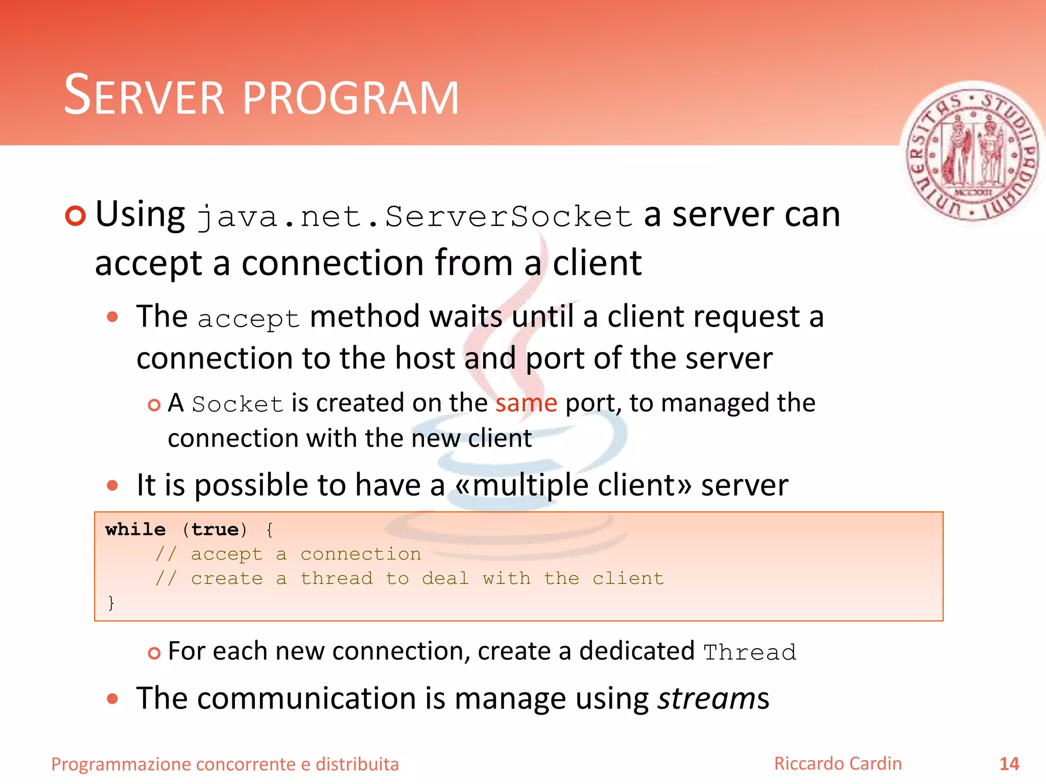 Java - Sockets | PPTX | Computer Networking | Computing