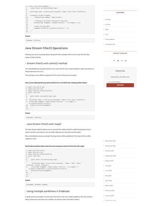 Stream Filter() In Java With Examples | PDF