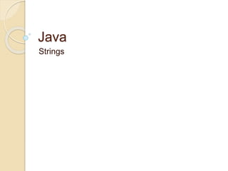 Java strings | PPT