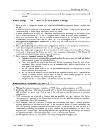 Java swing 1 | PDF | Programming Languages | Computing