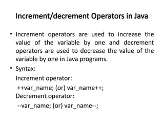 java-tokens-data-types.pptx ciiiidddidifif | PPTX