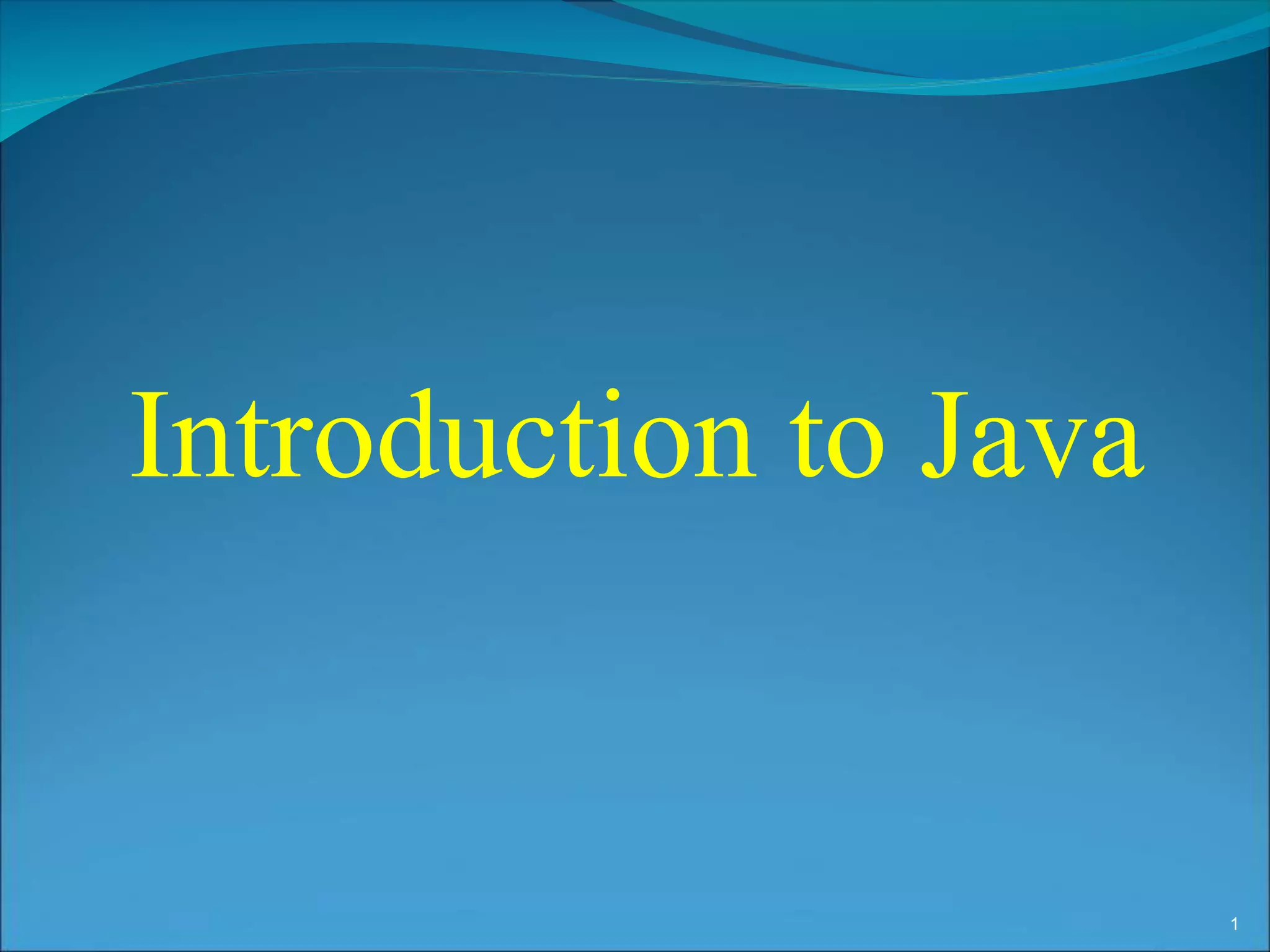 Java-Unit-I.ppt | Programming Languages | Computing