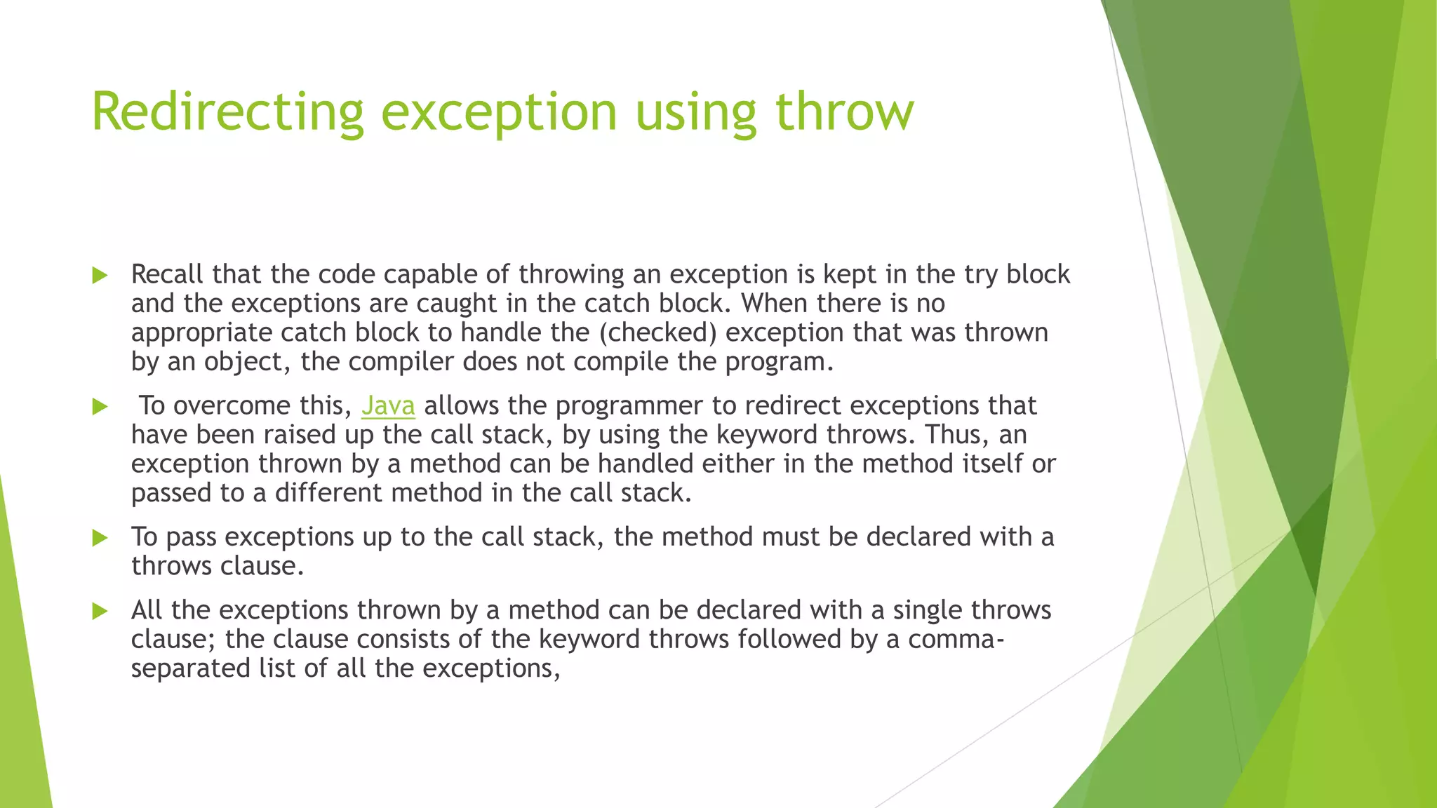 Java -Exception handlingunit-iv | PPT