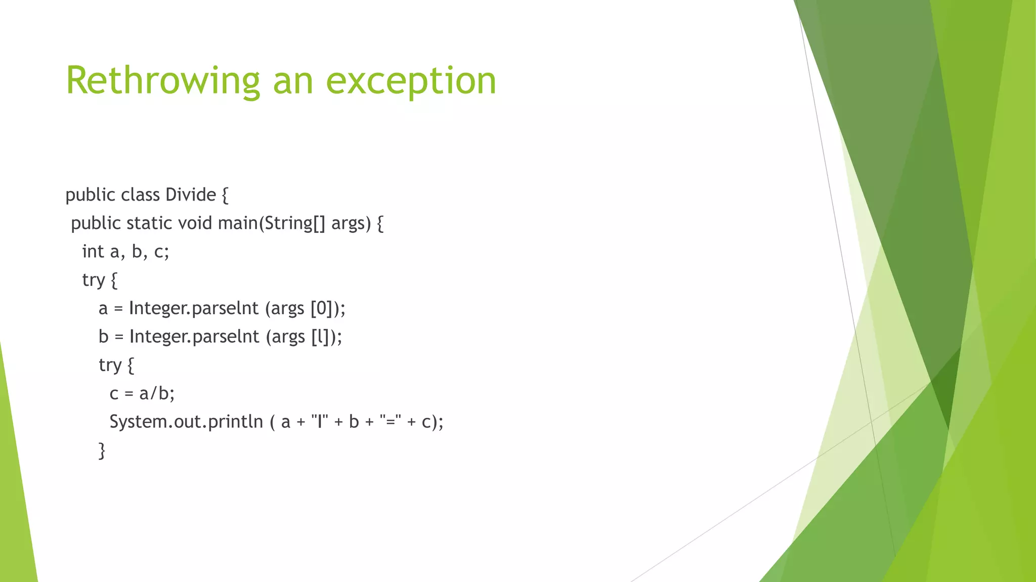 Java -Exception handlingunit-iv | PPT