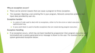 Java -Exception handlingunit-iv | PPT