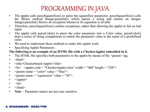 PROGRAMMING IN JAVA- unit 4-part I | PPT