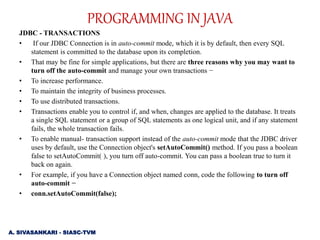 PROGRAMMING IN JAVA- unit 5-part II | PPTX