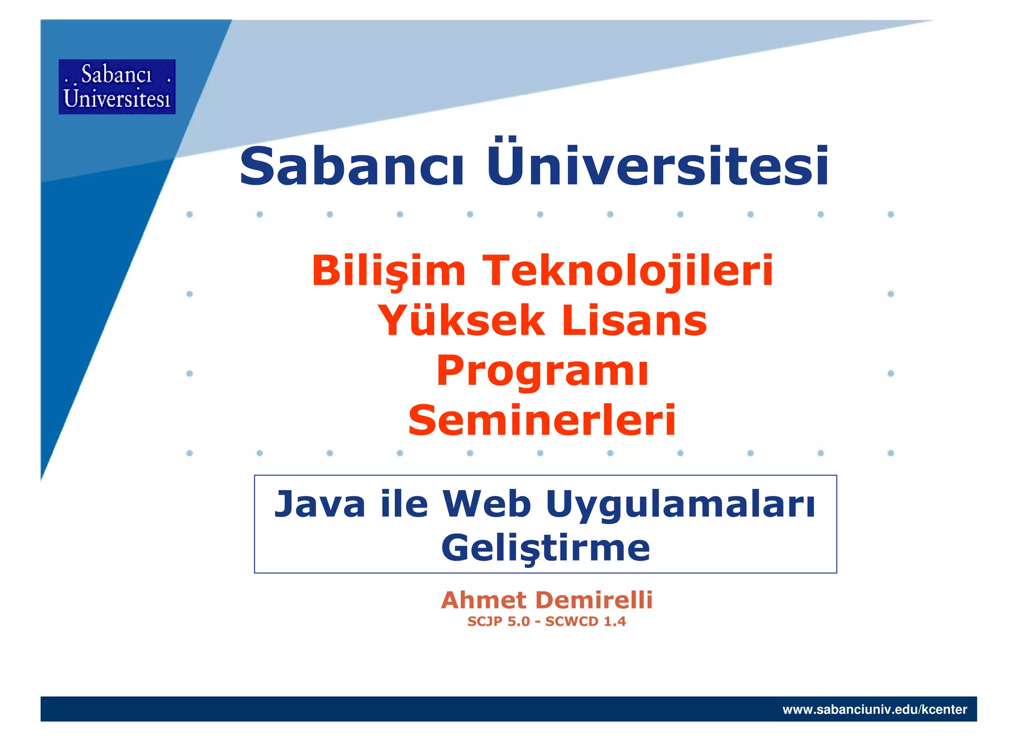 Java Web Uygulama Geliştirme | PPT