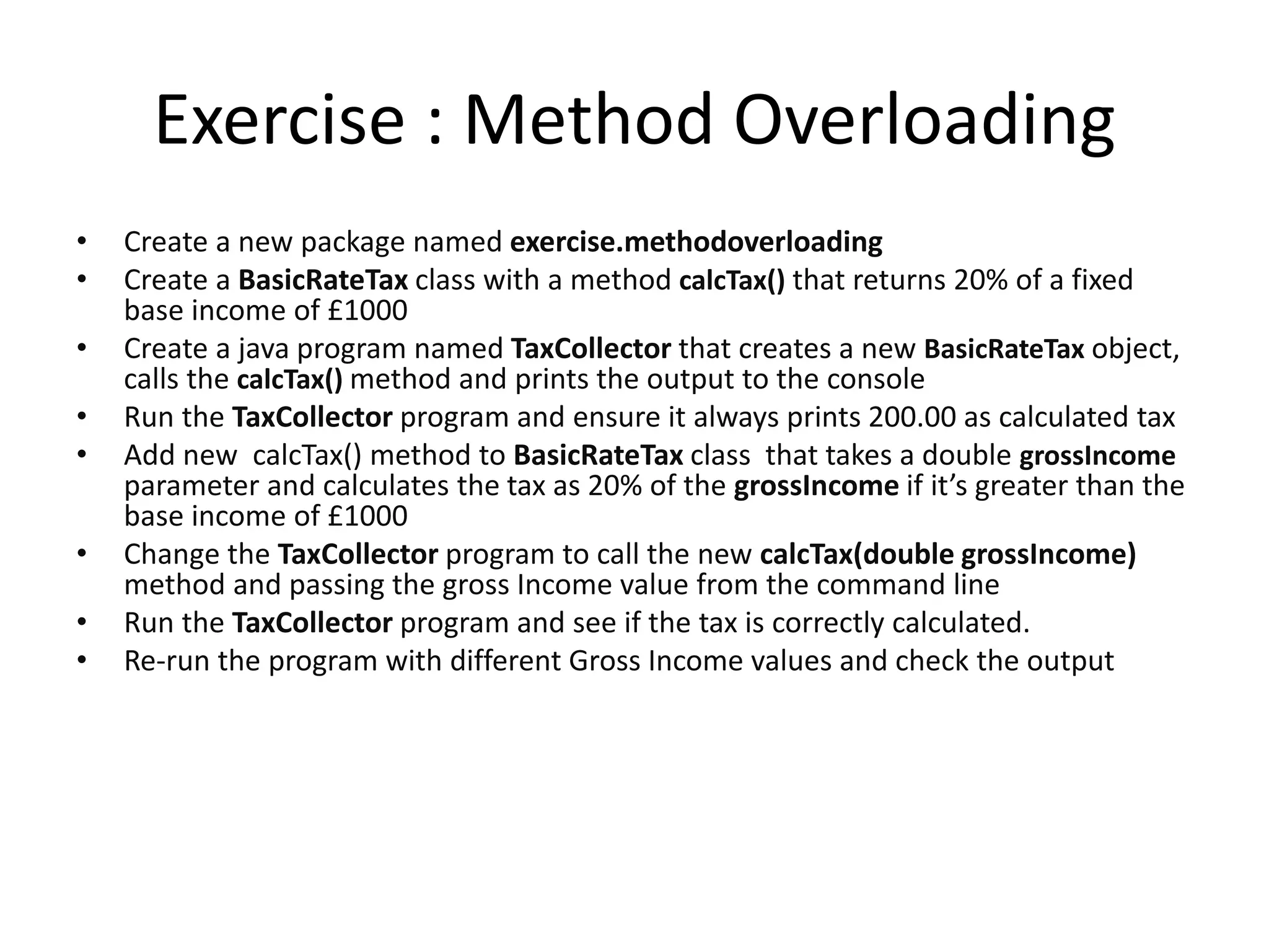Java 102 intro to object-oriented programming in java - exercises | PPT Java 102 intro to object-oriented programming in java - exercises | PPT