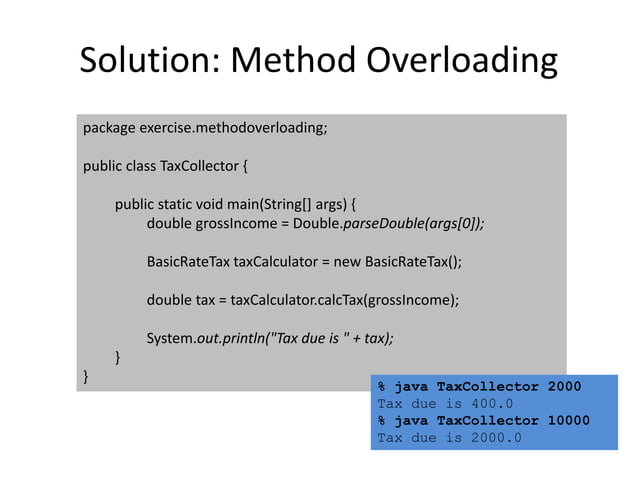 Java 102 intro to object-oriented programming in java - exercises | PPT