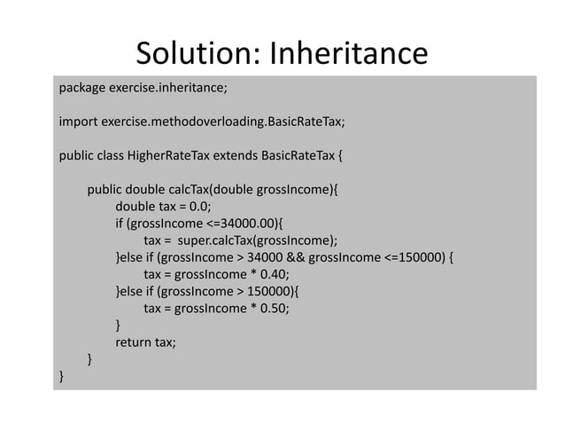 Java 102 Intro To Object Oriented Programming In Java Exercises Ppt