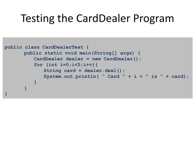 Java 102 intro to object-oriented programming in java - exercises | PPT ... Java 102 intro to object-oriented programming in java - exercises | PPT ...