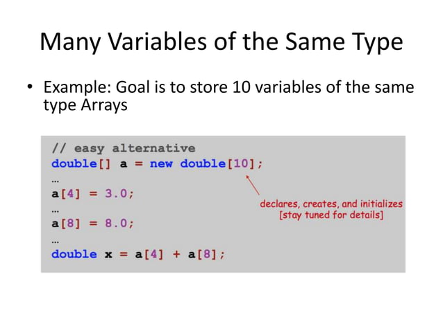 Java 103 intro to java data structures | PPT