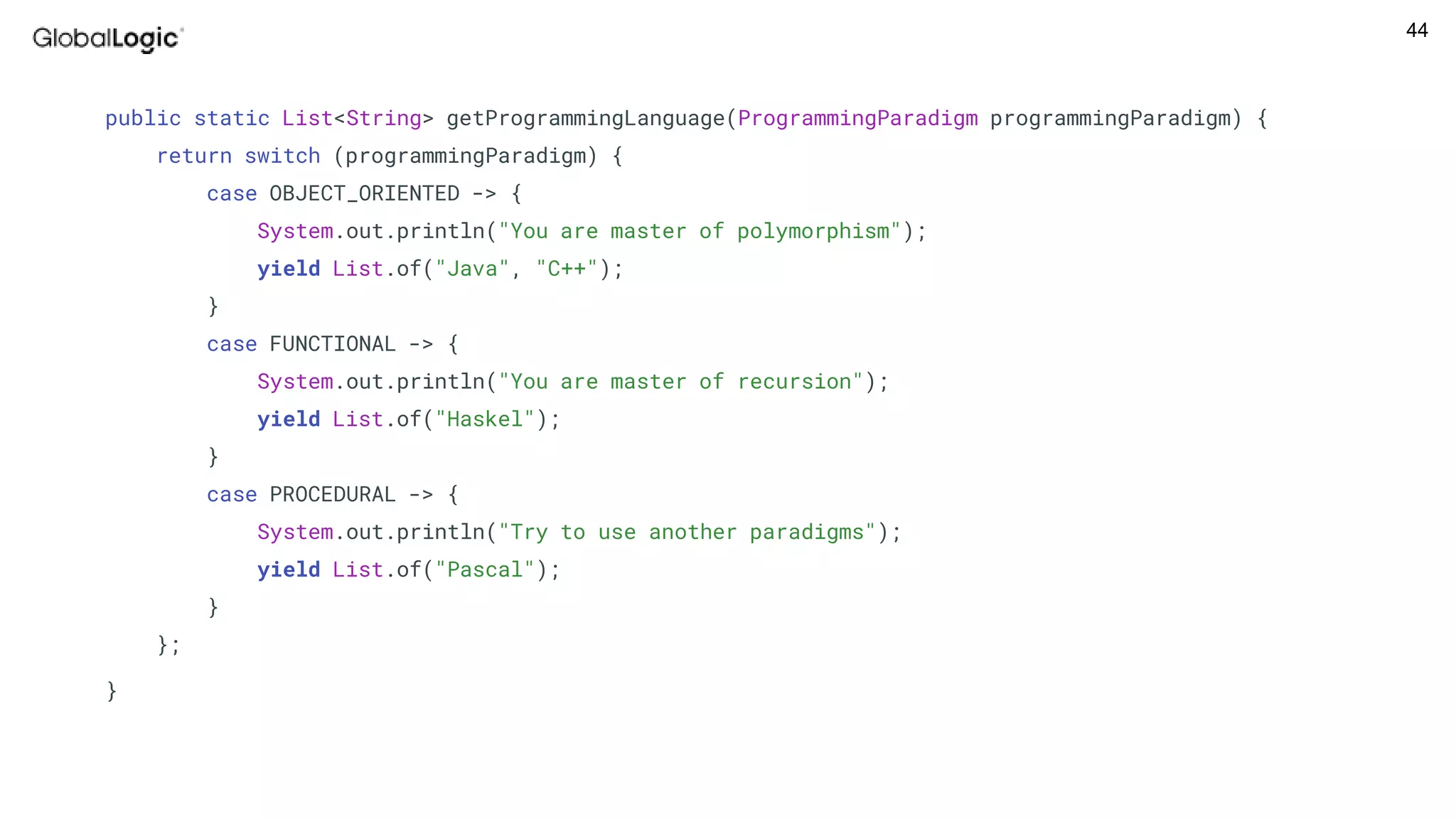 Pattern Matching in Java 14 | PPT