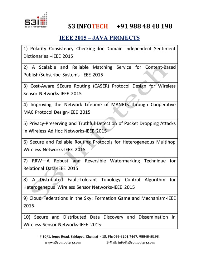 Java 2015 2016 ieee project list-(v) | PDF