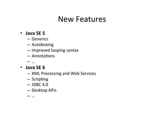 Java 5 and 6 New Features | PPT