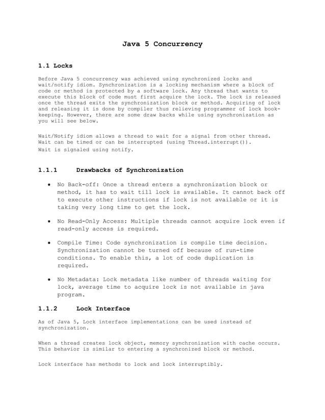 Java 5 concurrency | PDF