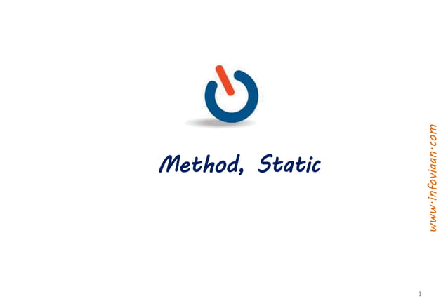Java Method, Static Block | PPT