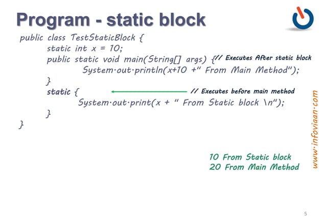 Java Method, Static Block | PPT