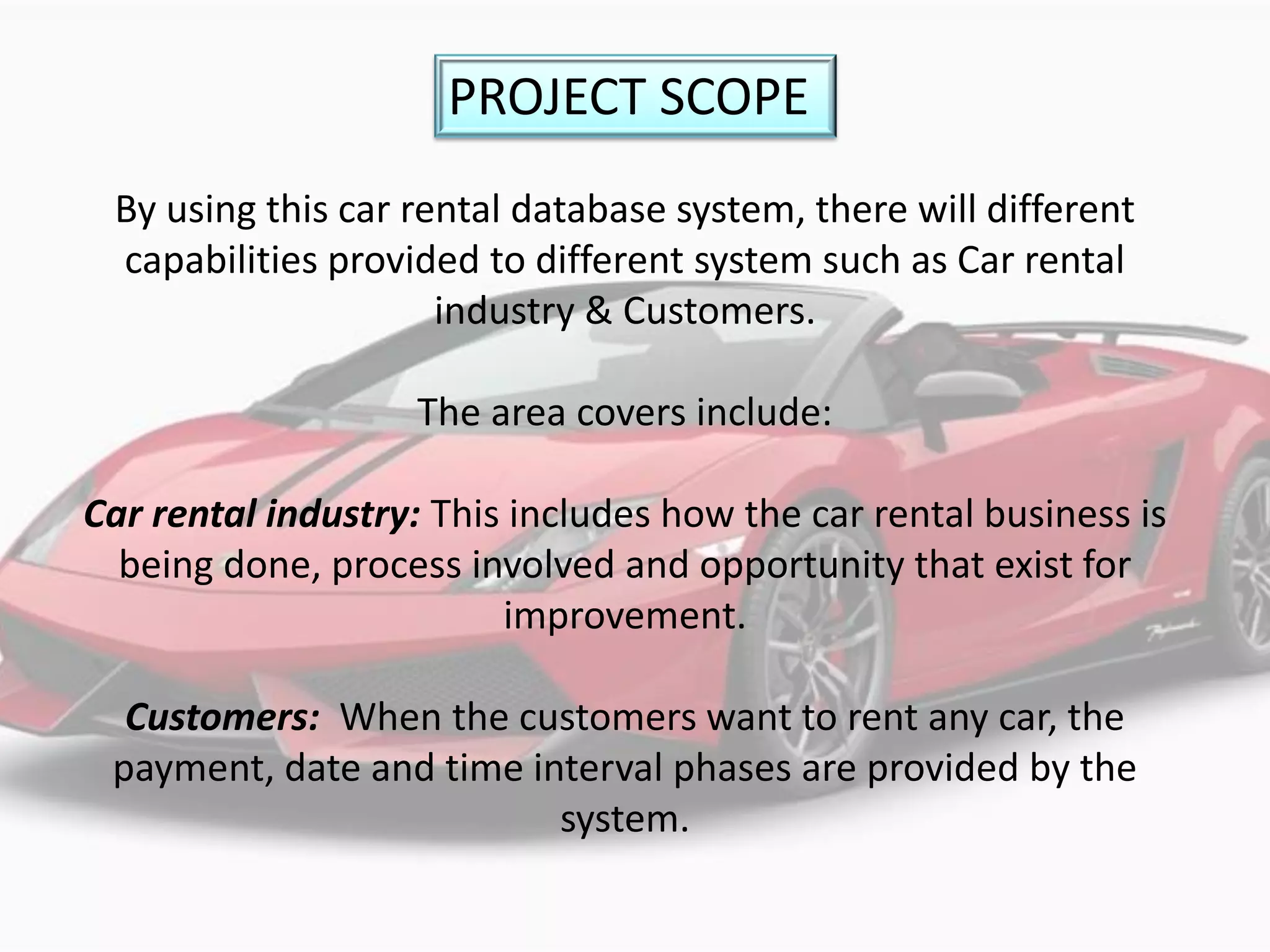 Automated Car Rental System | PPT